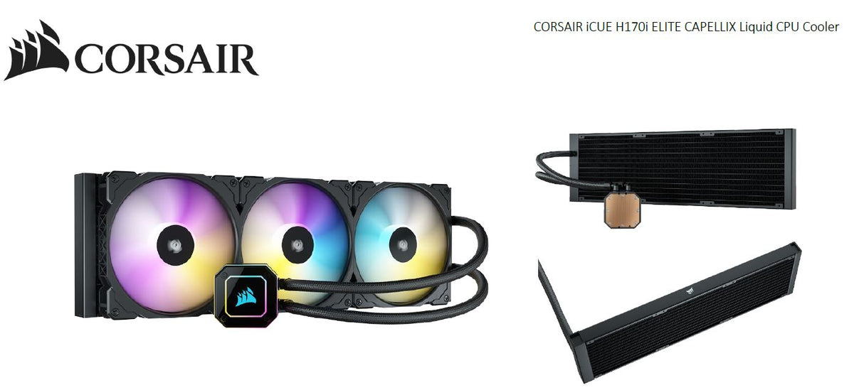 Buy CORSAIR H170i Elite CAPELLIX 420mm Radiator, 3x ML140 RGB Fans ...