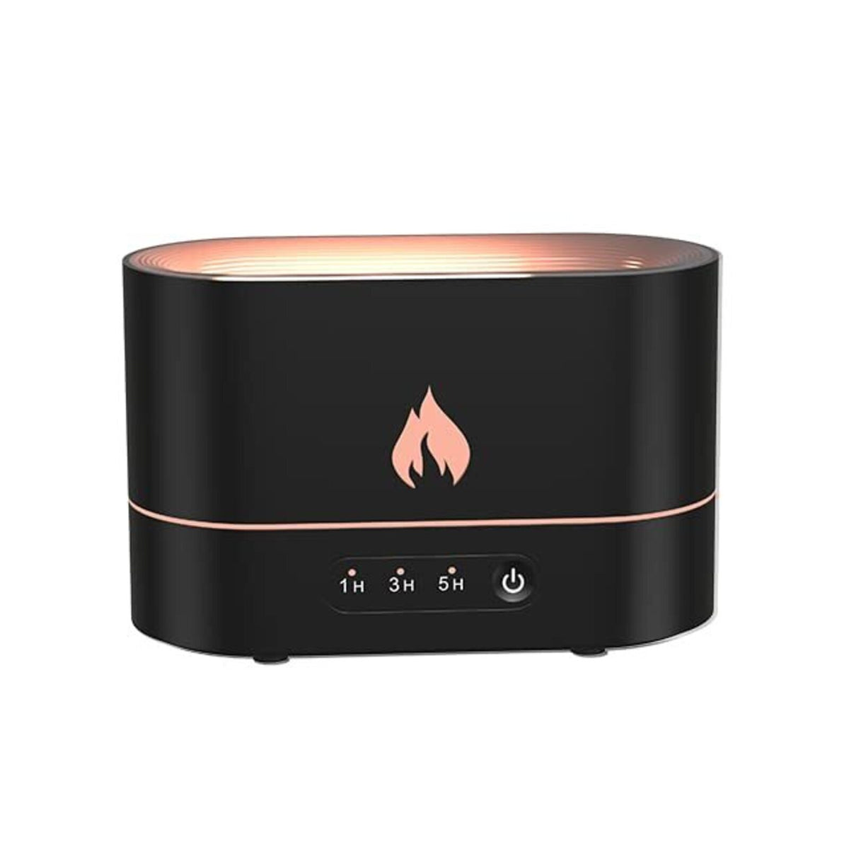 GOMINIMO Flame Humidifier Fire 250ml Black - Stylish Aromatherapy ...