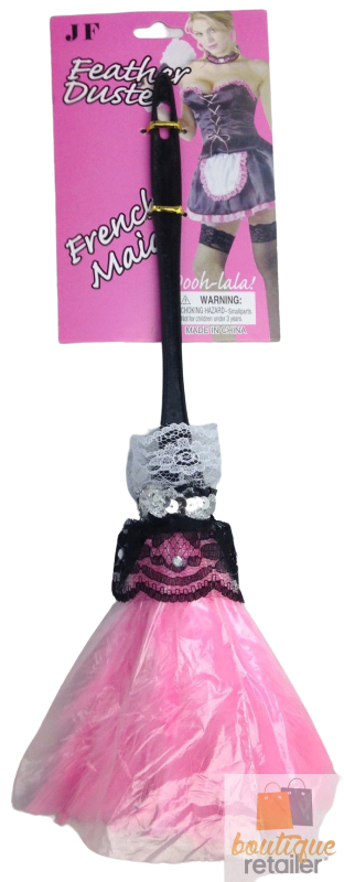 Buy 36cm Pink Feather Duster Accessory for Hen Parties and French Maid ...