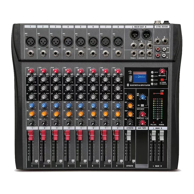 Buy Hridz CT-80S Professional Audio Mixer – 8 Channels Bluetooth USB ...