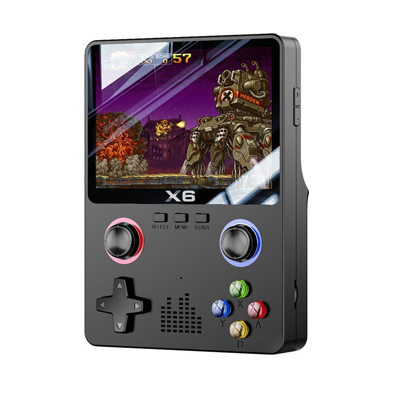 X6 Black Handheld Gaming Console - 3.5-Inch HD Screen, Dual Joysticks ...